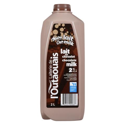 Laiterie de l'Outaouais Partly Skimmed Chocolate Milk 2% M.F. 2L ...