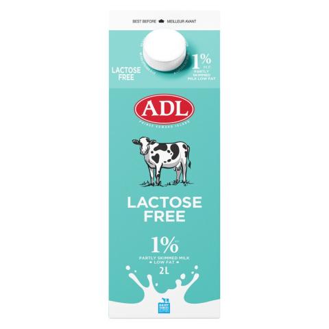 ADL Lactose Free Partly Skimmed Milk 1% M.F. 2L | Canadian Goodness