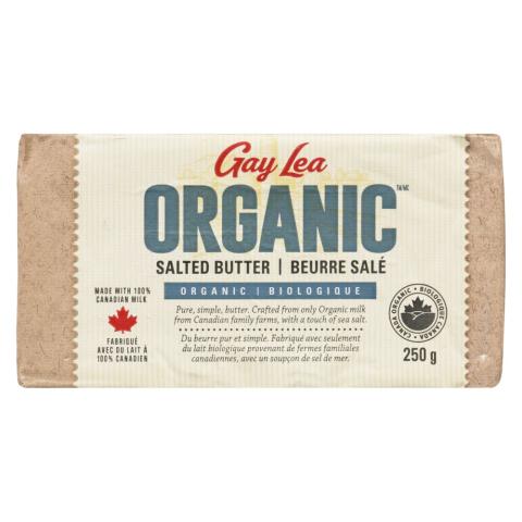 Gay Lea Organic Salted Butter 250g | Canadian Goodness