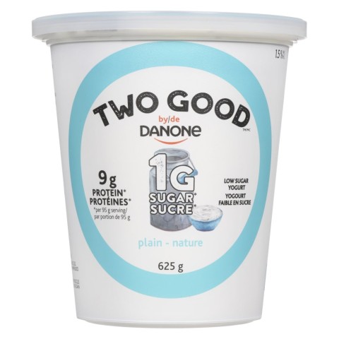 Two Good By Danone Plain Greek Yogurt 1.5% M.F. 625g | Canadian Goodness