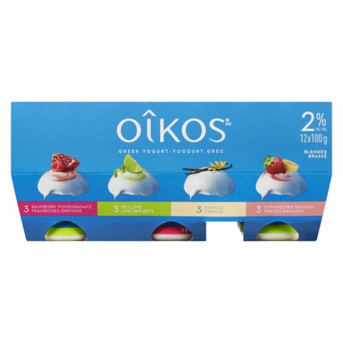 Oîkos Raspberry Pomegranate / Key Lime / Vanilla / Strawberry Banana ...