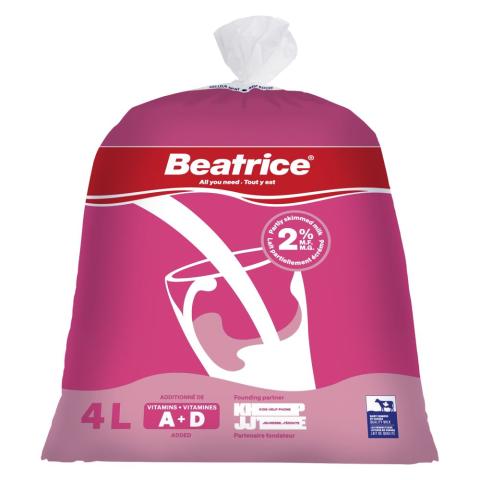 Beatrice Partly Skimmed Milk 2% M.F. 4L | Canadian Goodness