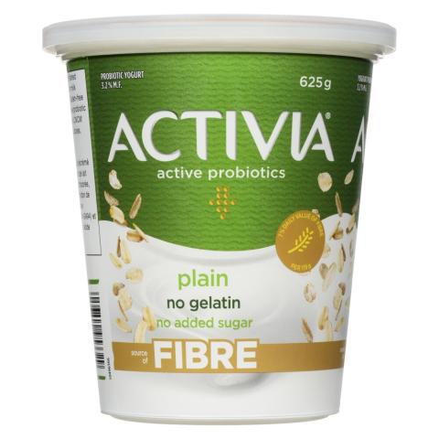 Activia Fiber Plain Yogurt 625g | Canadian Goodness