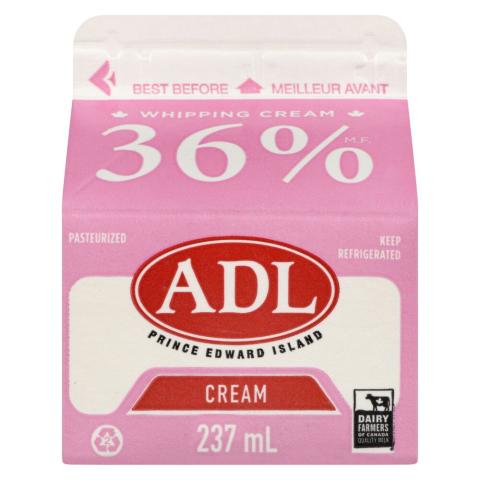 ADL Whipping Cream 36% M.F. 237ml | Canadian Goodness