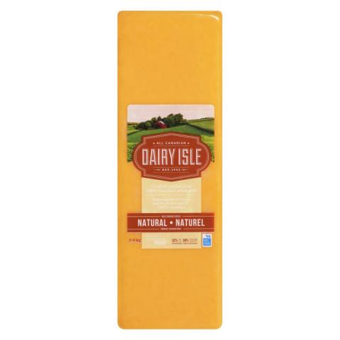 Dairy Isle Mild Coloured Cheddar 2.4kg | Canadian Goodness