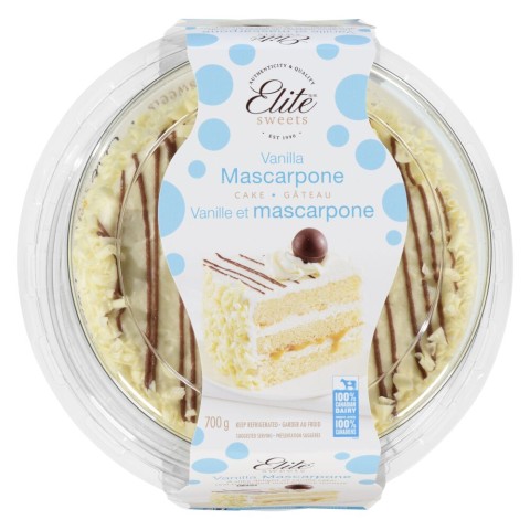 Elite Sweets Vanilla Mascarpone Cake 700g | Canadian Goodness