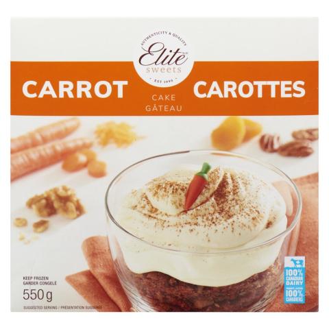 Elite Sweets Carrot Cake 550g | Canadian Goodness