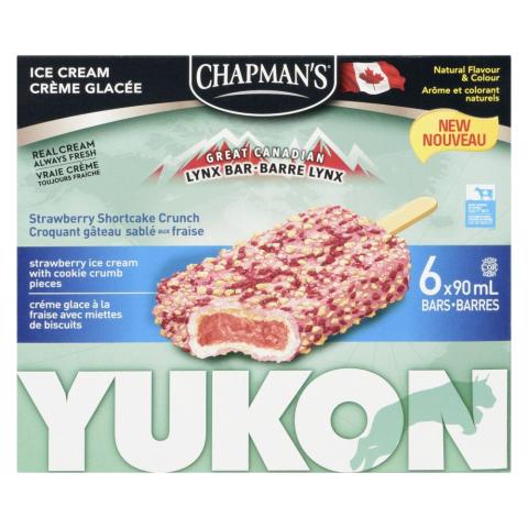 Chapman's Yukon Lynx Bar Strawberry Shortcake Crunch Ice Cream Bars ...
