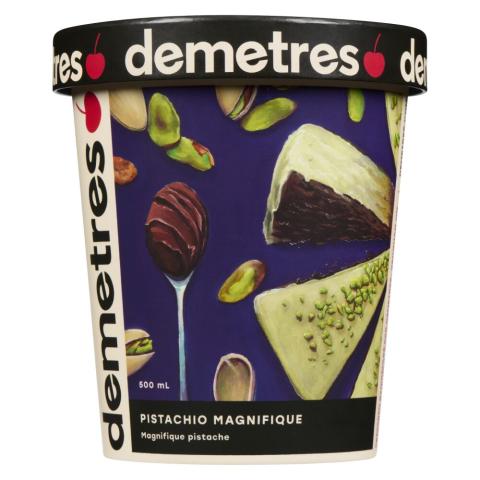 Demetres Pistachio Magnifique Ice Cream 500mL | Canadian Goodness