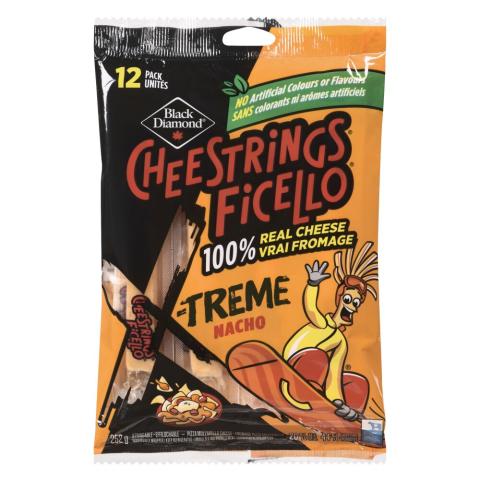 Cheestrings X-Treme Nacho Stringable Cheese 252g | Canadian Goodness