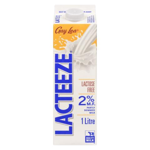 Gay Lea Lacteeze Lactose Free Partly Skimmed Milk 2% M.F. 1L | Canadian ...