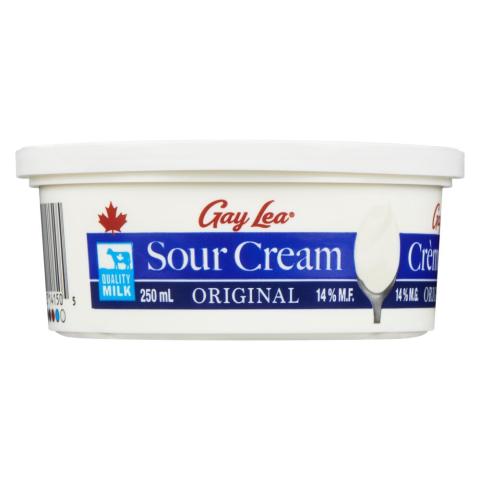 Gay Lea Sour Cream 14% M.F. 250ml | Canadian Goodness