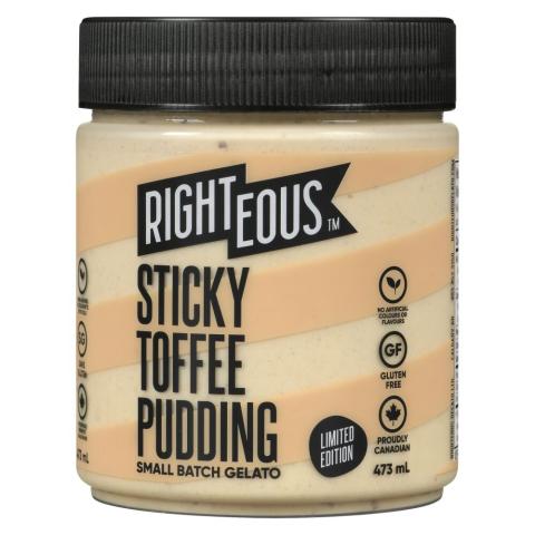 Righteous Sticky Toffee Pudding Gelato 473ml | Canadian Goodness