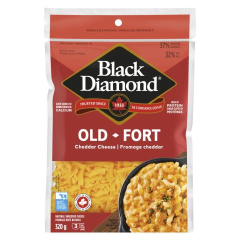 Black Diamond Shredded Old Coloured Cheddar 320g | Canadian Goodness