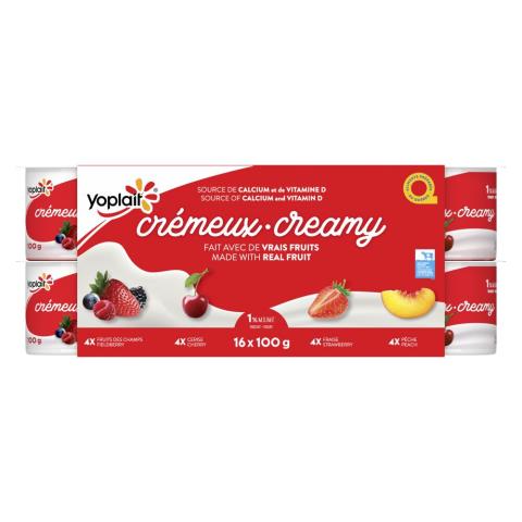 Yoplait Creamy Creamy Fieldberry, Cherry, Strawberry, Peach Stirred ...