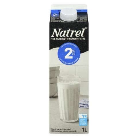 Natrel Fine-Filtered Partly Skimmed Milk 2% M.F. 1L | Canadian Goodness