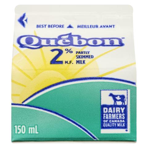Québon Partly Skimmed Milk 2% M.F. 150ml | Canadian Goodness