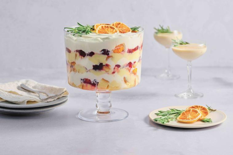 Cranberry & Mandarin Cream Trifle | Canadian Goodness